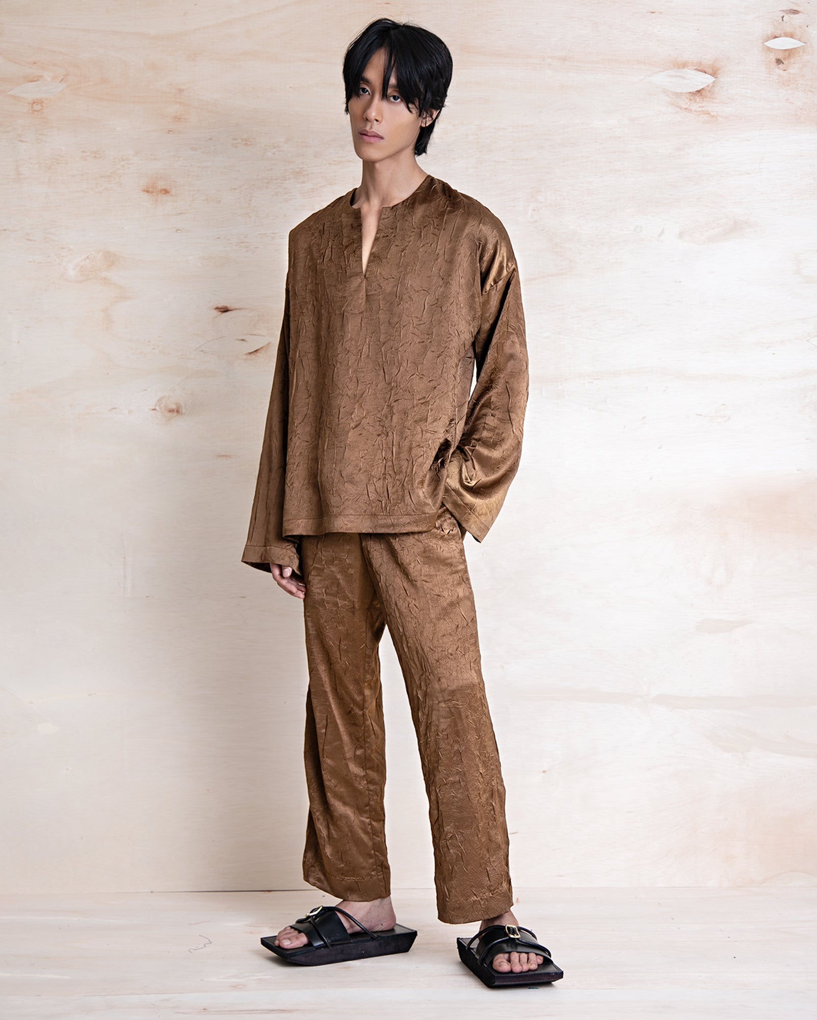 Baju Melayu Kedut (Brown) – BEHATI
