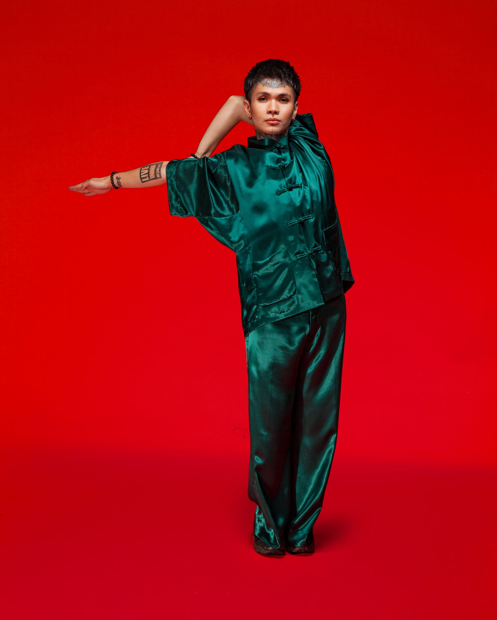 Satin Samfu set (Emerald) – BEHATI